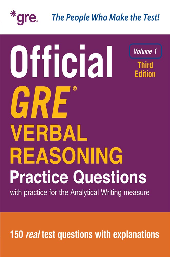 Official GRE Verbal Reasoning Practice Questions, Third Edition, Volume 1